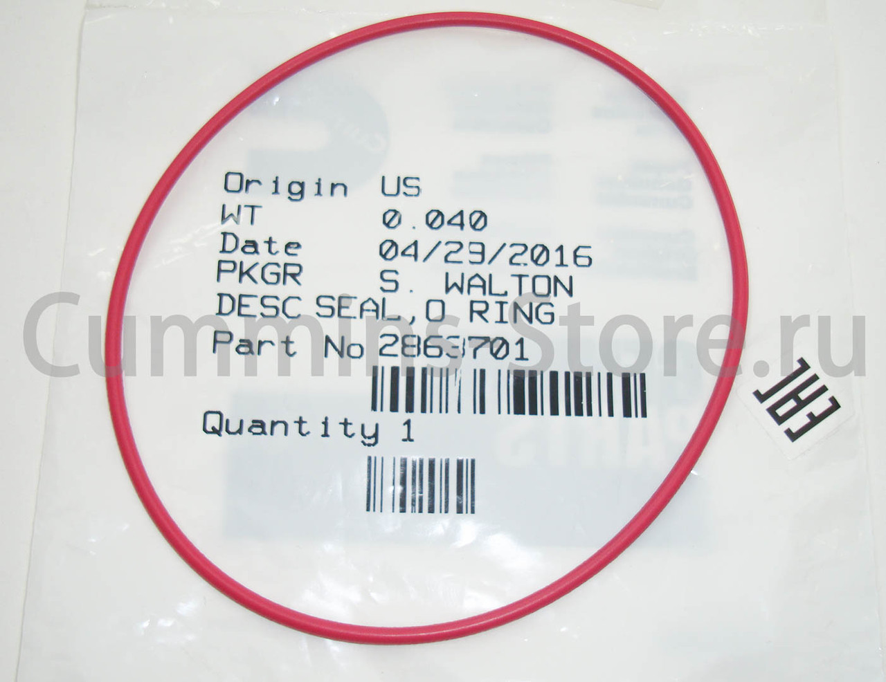 2863701 3882774 Уплотнительное кольцо Камминз / O-Ring Seal Cummins ...