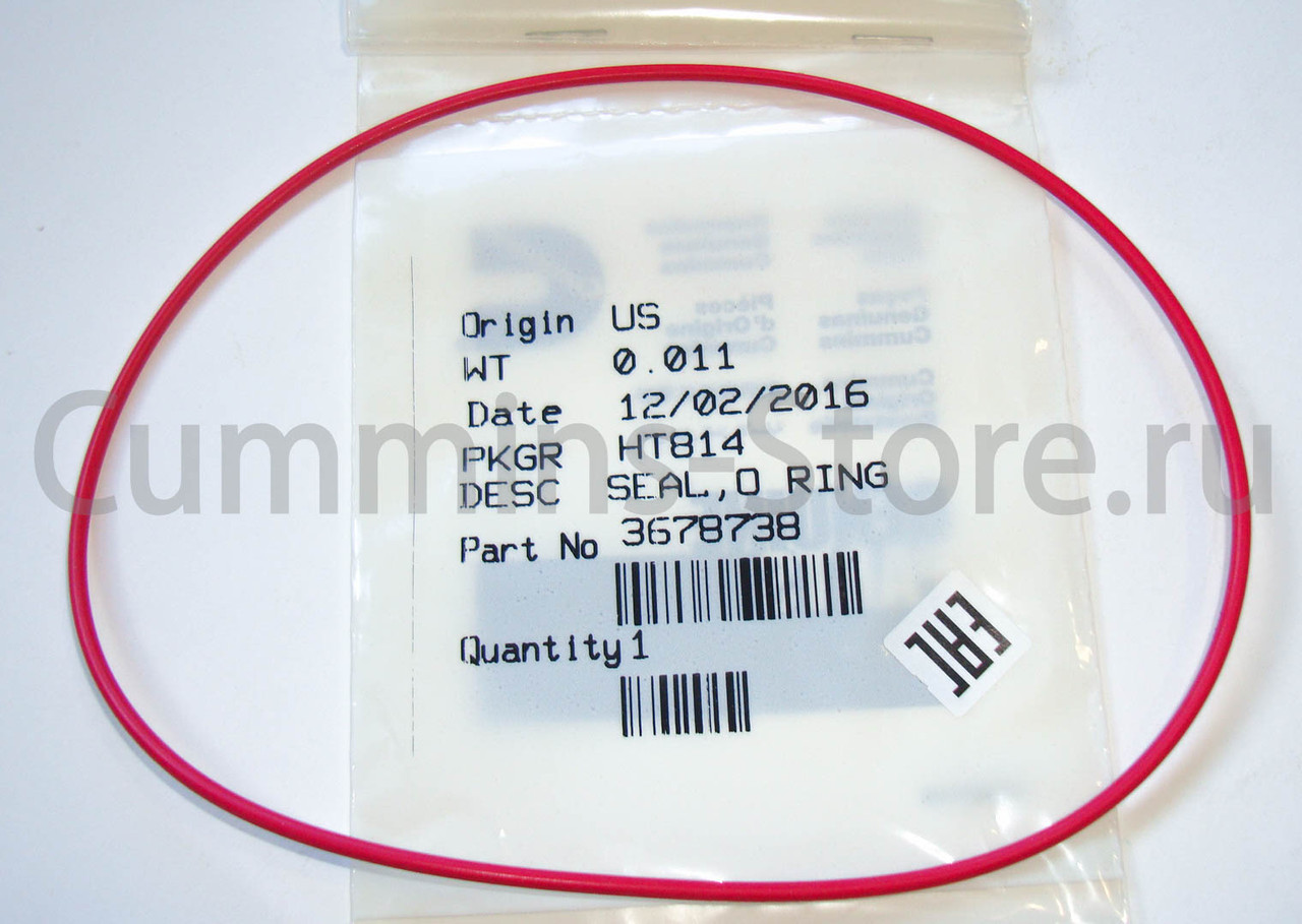 3678738 Уплотнительное кольцо гильзы цилиндра Камминз / O-Ring Seal ...
