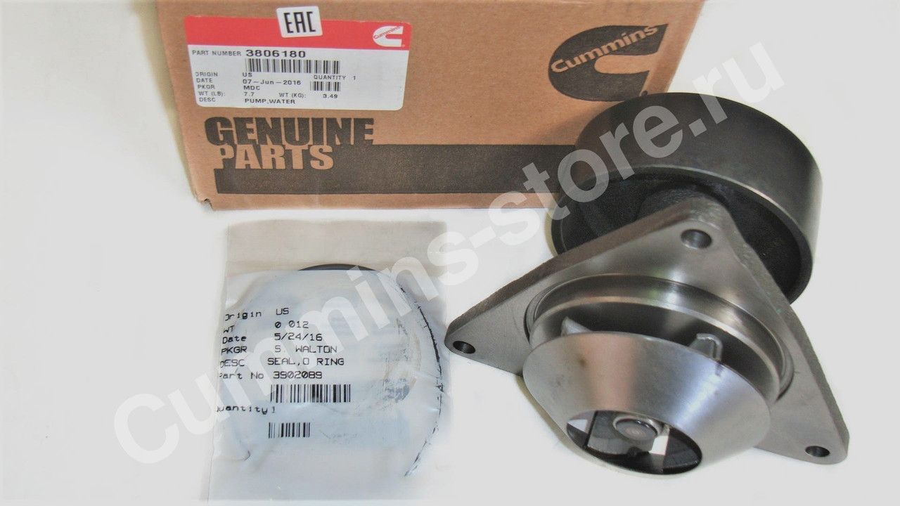 3806180 3284162 Водяной насос (комплект) / Water Pump Kit Cummins ...